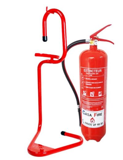 Support extincteur au sol