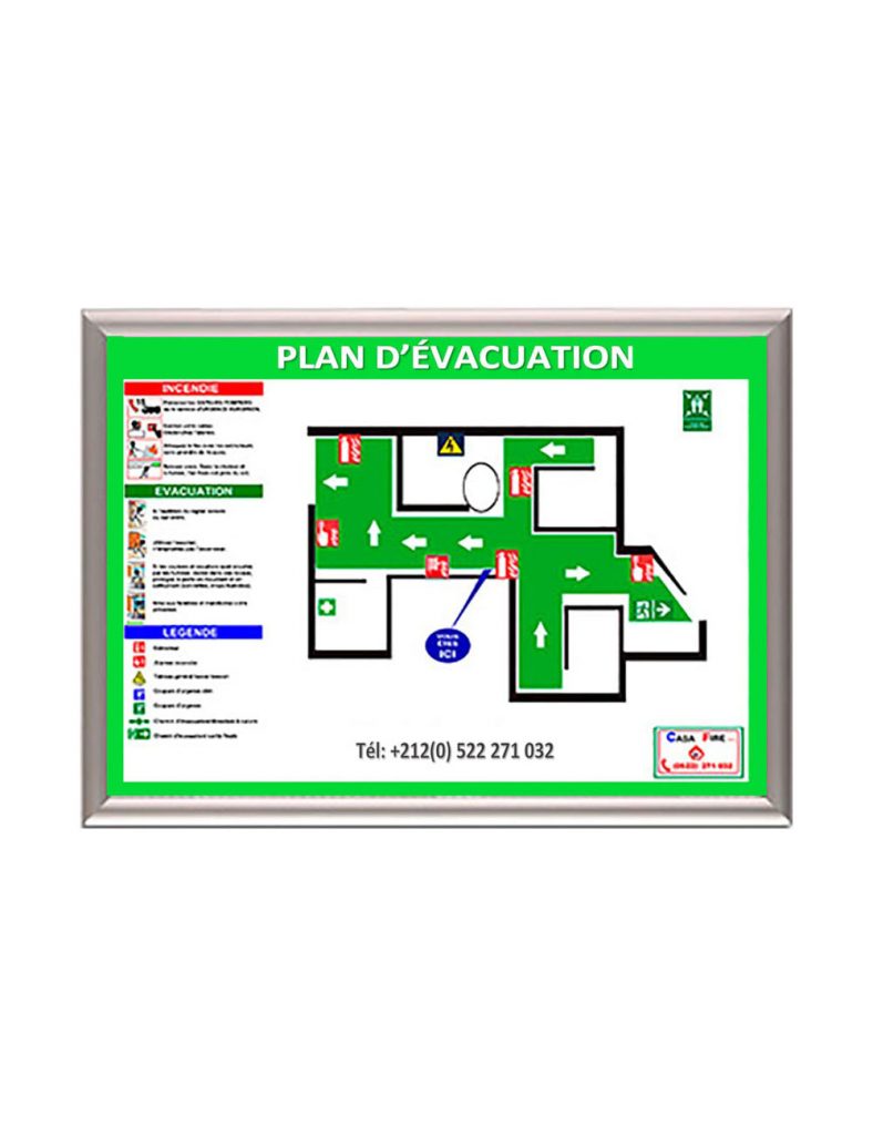 Conception # signalisation de plan d'évacuation incendie